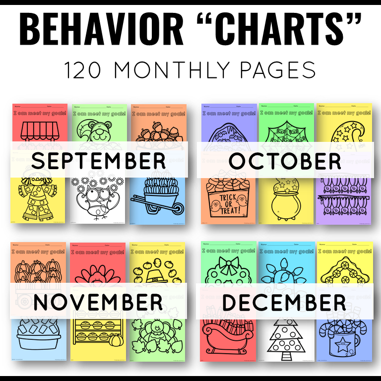 Positive Behavior Charts No Prep for All Year - Positively Learning