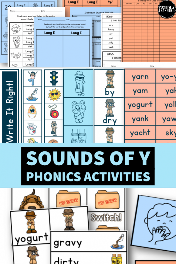 Sounds of Y Phonics Activities - Positively Learning
