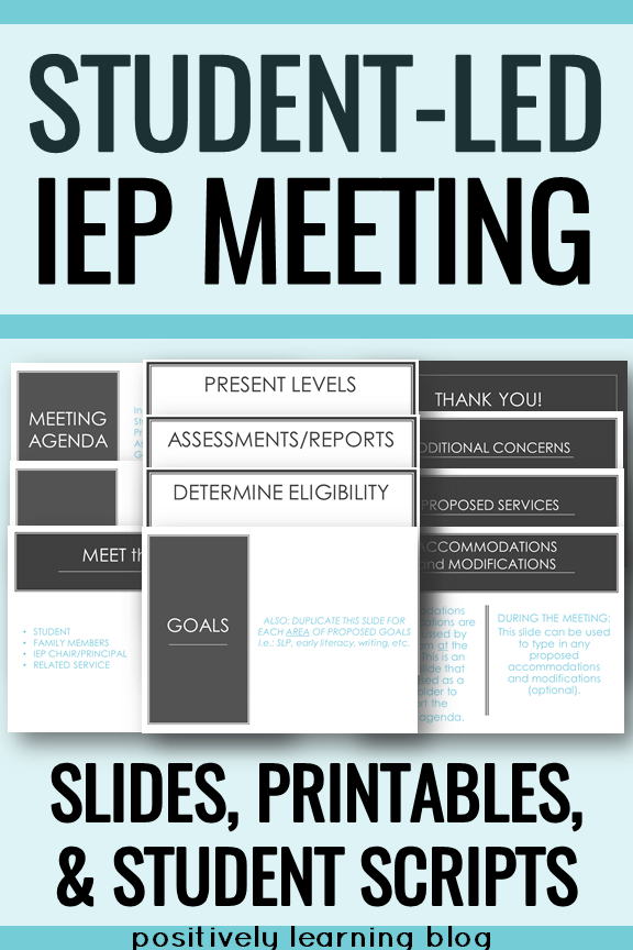 Student Led IEP Meeting Kit - Positively Learning