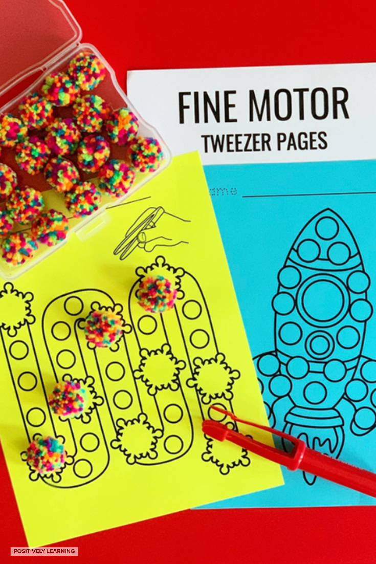 Fine Motor Tweezer Activities - Positively Learning