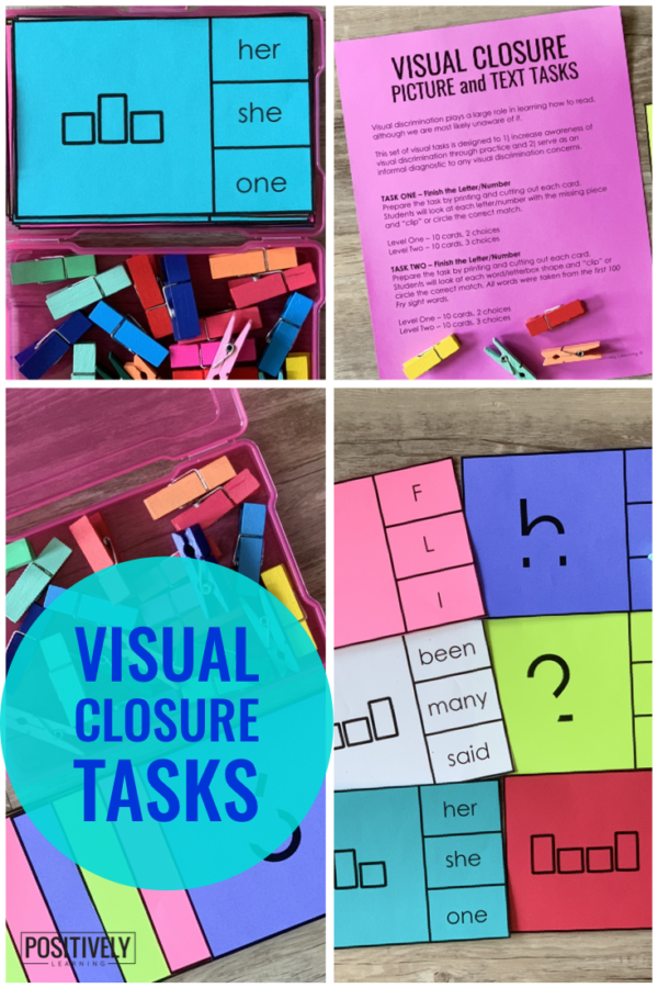 Visual Closure Tasks - Positively Learning