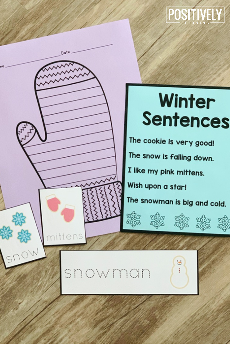 Winter Sentence Centers - Positively Learning