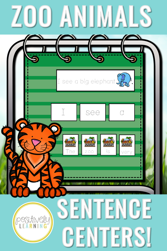 Zoo Animals Sentences - Positively Learning