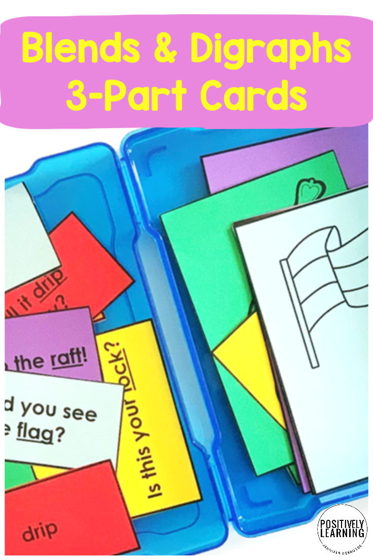 Blends 3-Part Cards - Positively Learning