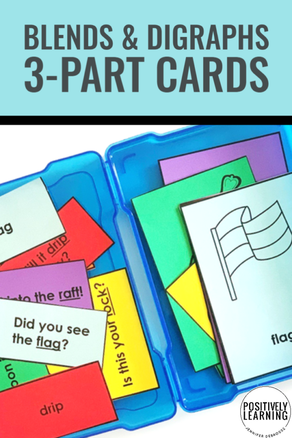 Blends 3-Part Cards - Positively Learning