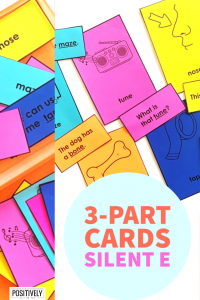 Silent E 3 Part Cards - Positively Learning