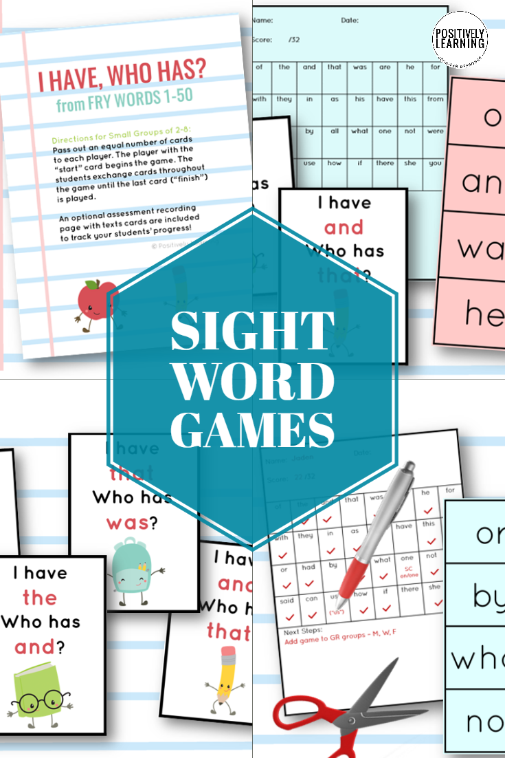 Back to School Sight Words - Positively Learning