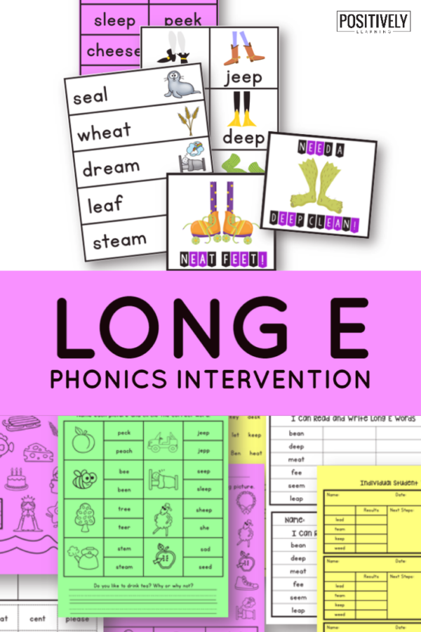 Long E Phonics Activities - Positively Learning