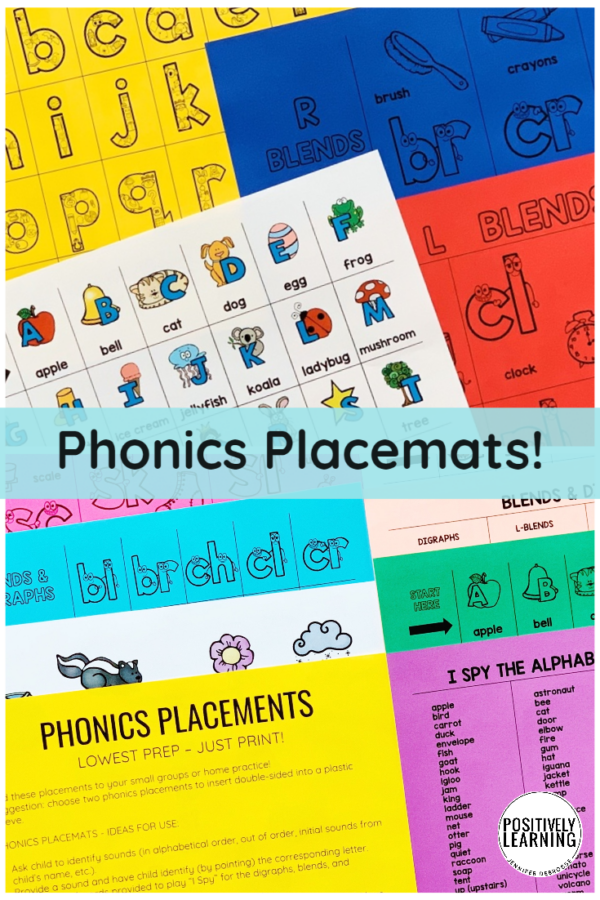 Phonics Placemats - Positively Learning