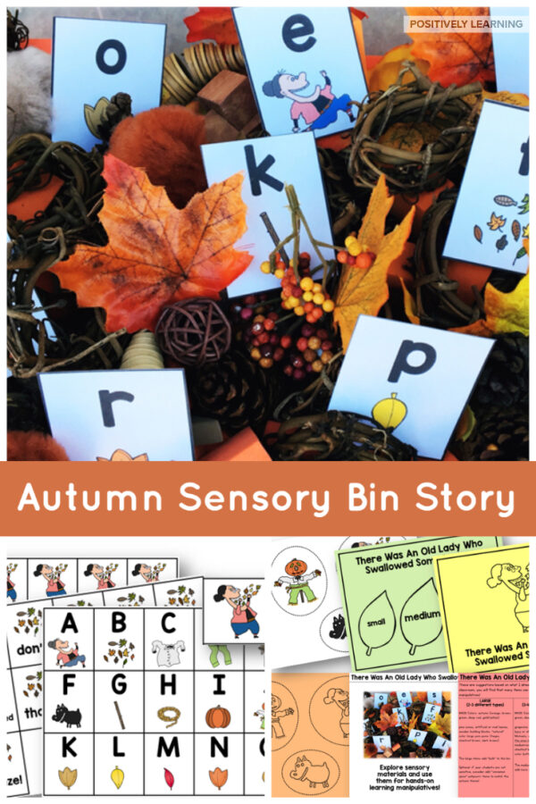 Autumn Sensory Bin - Positively Learning