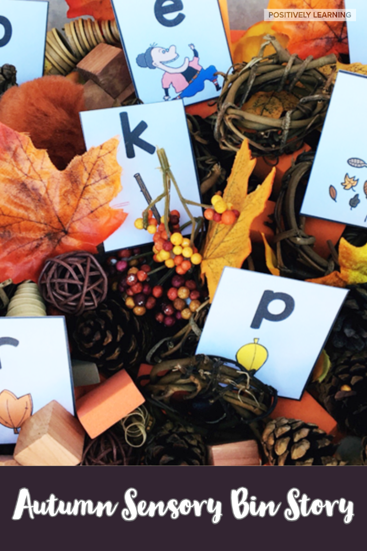 Autumn Sensory Bin - Positively Learning