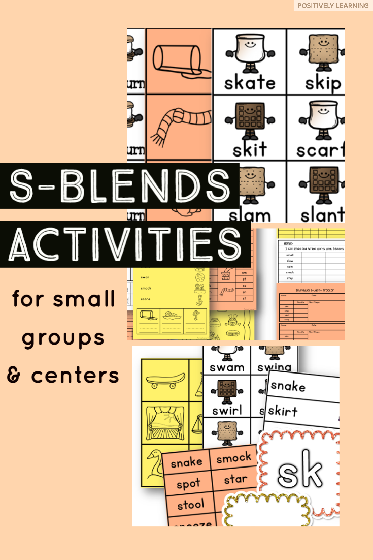 S-Blends Phonics Activities - Positively Learning