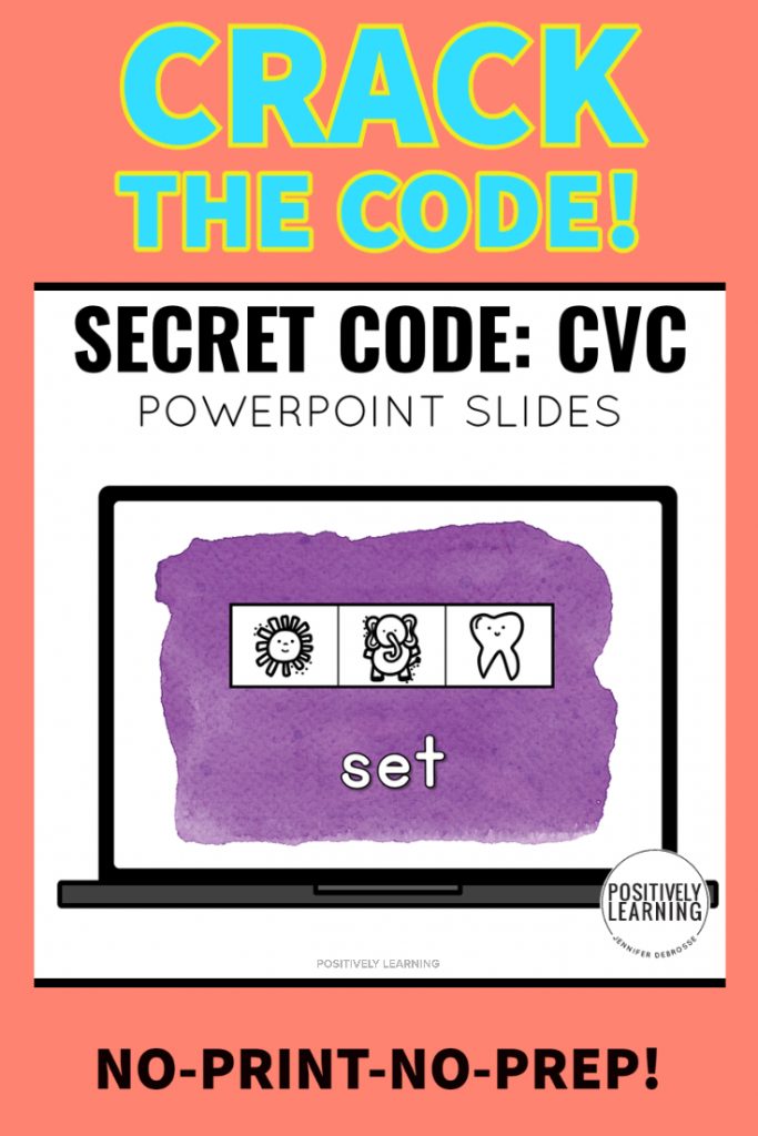 Secret Code CVC Words - Positively Learning