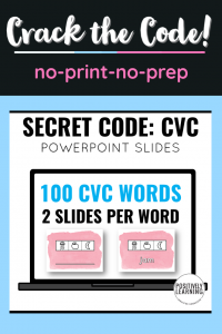 Secret Code CVC Words - Positively Learning