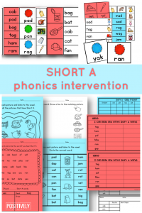Short A Phonics Activities - Positively Learning