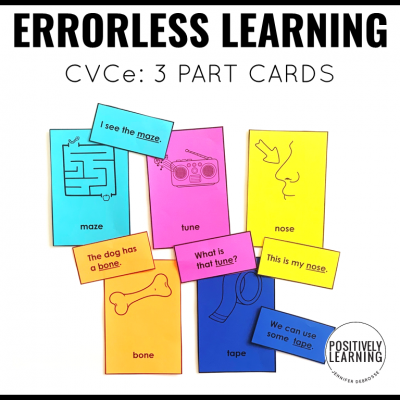 Silent E 3 Part Cards - Positively Learning