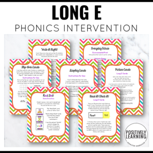 Long E Phonics Activities - Positively Learning
