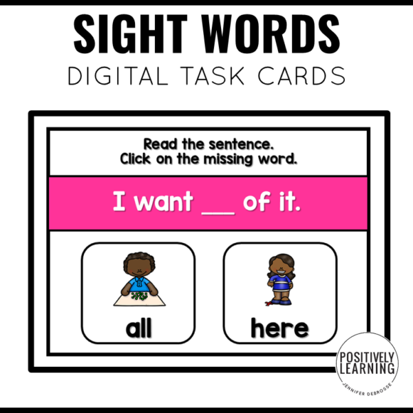 Digital Sight Word Centers - Positively Learning