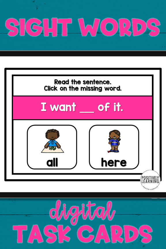 Digital Sight Word Centers - Positively Learning
