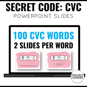 Secret Code CVC Words - Positively Learning
