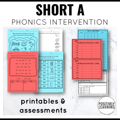 Short A Phonics Activities - Positively Learning