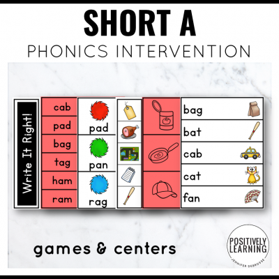 Short A Phonics Activities - Positively Learning