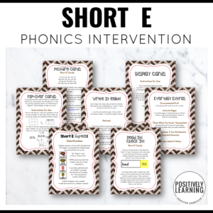 Short E Phonics - Positively Learning