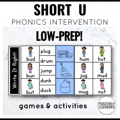 Short U Phonics Activities - Positively Learning