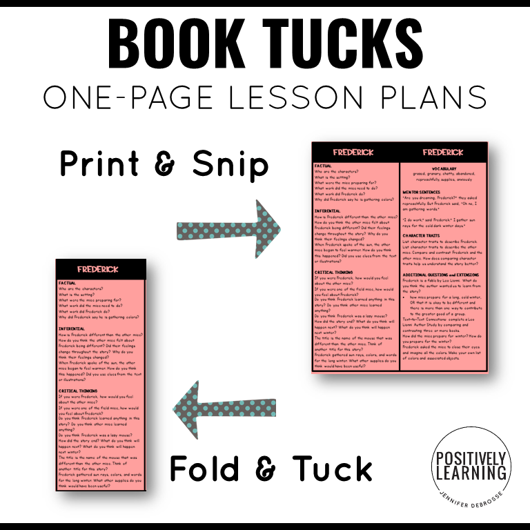 One Page Book Companions - Positively Learning