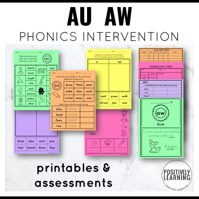 AU AW Phonics Practice - Positively Learning