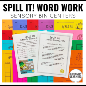 Spill It Word Work Centers - Positively Learning