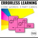 Core Words 3 Part Cards - Positively Learning