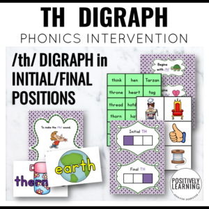 TH Digraph Phonics Activities - Positively Learning