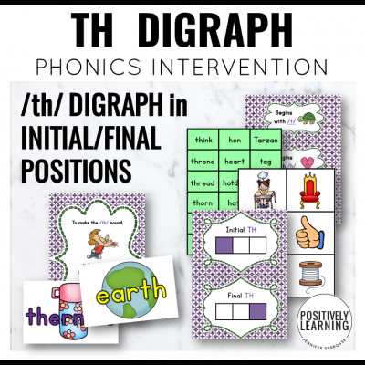 TH Digraph Phonics Activities - Positively Learning