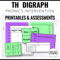 TH Digraph Phonics Activities - Positively Learning