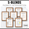 S-Blends Phonics Activities - Positively Learning