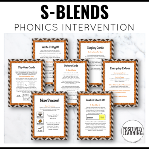 S-Blends Phonics Activities - Positively Learning