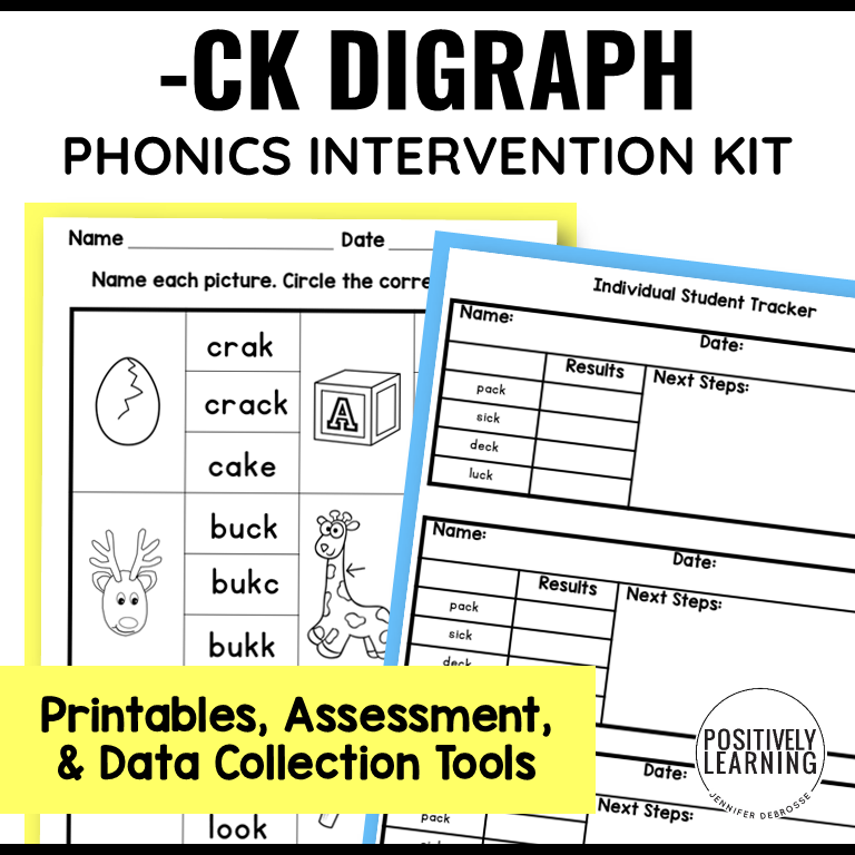 CK Digraph Phonics Activities - Positively Learning