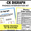 CK Digraph Phonics Activities - Positively Learning