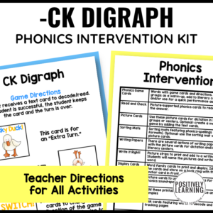 CK Digraph Phonics Activities - Positively Learning
