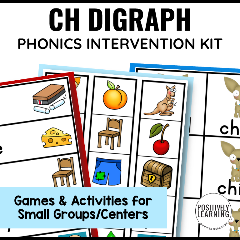 CH Digraph Phonics Activities - Positively Learning