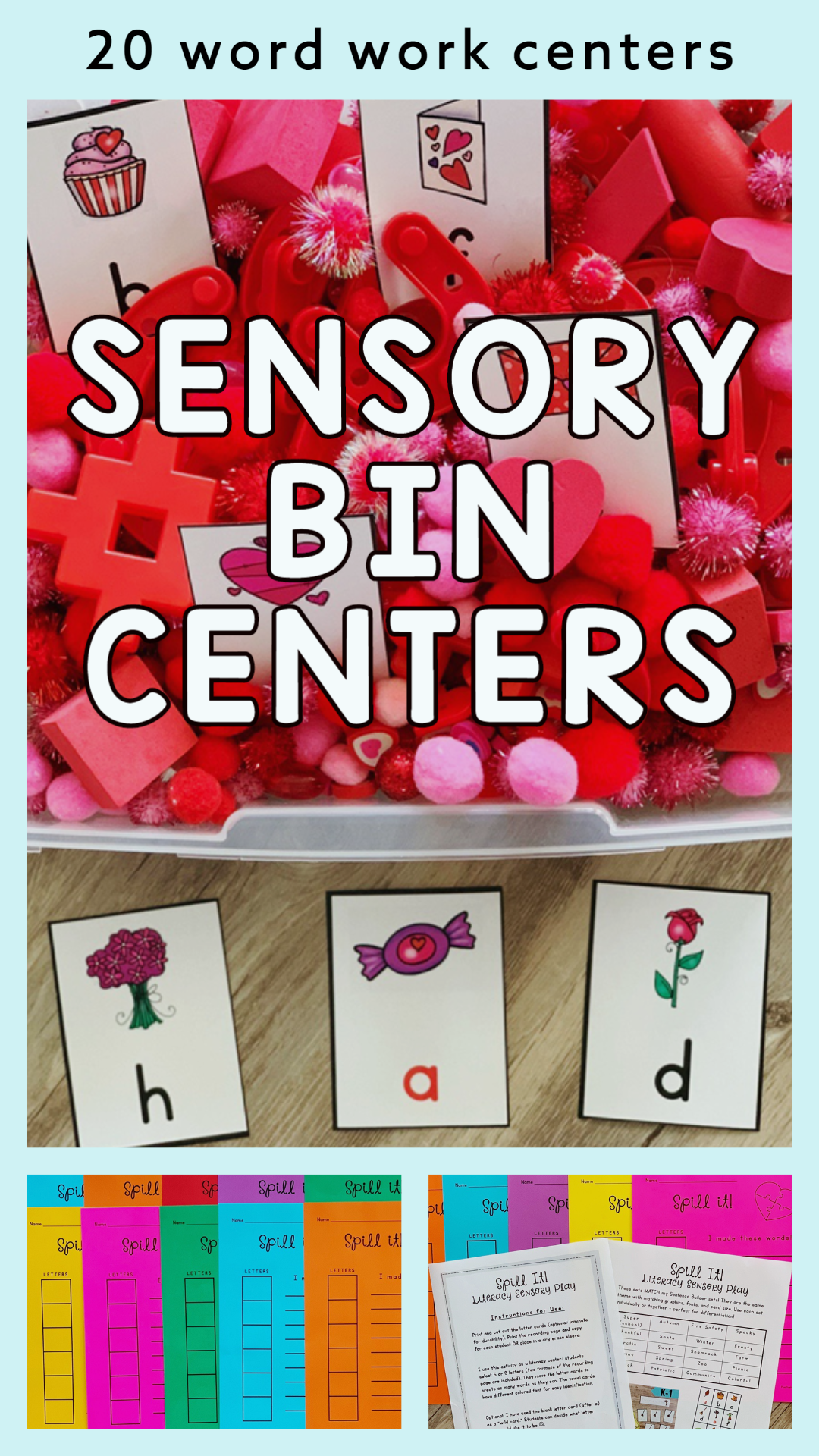 Spill It Word Work Centers - Positively Learning