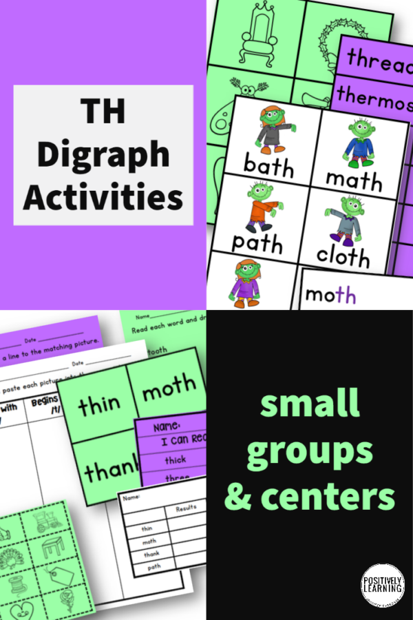 TH Digraph Phonics Activities - Positively Learning