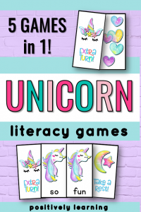 Unicorn Literacy Games - Positively Learning