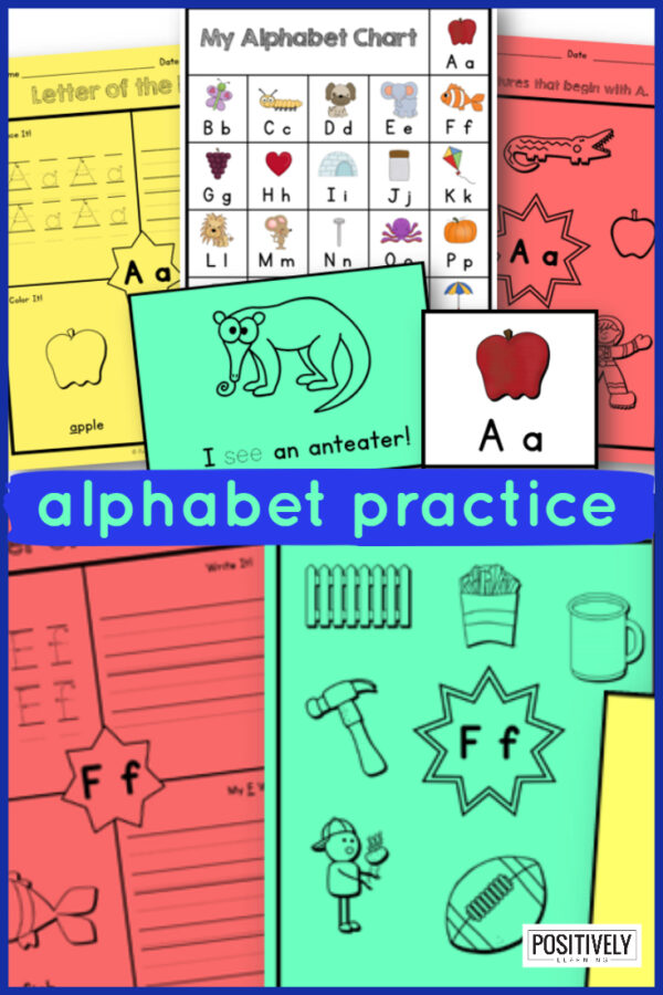 Alphabet Practice Pages - Positively Learning