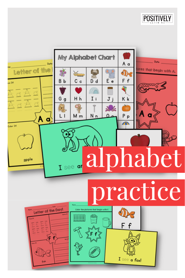 Alphabet Practice Pages - Positively Learning
