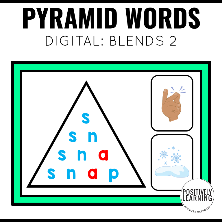 Pyramid Words Task Cards Positively Learning