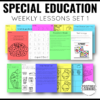 Special Education Weekly Lesson Plans - Positively Learning