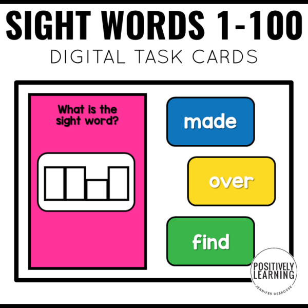 Digital Sight Word Centers - Positively Learning