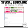 Special Education Data Google Forms - Positively Learning